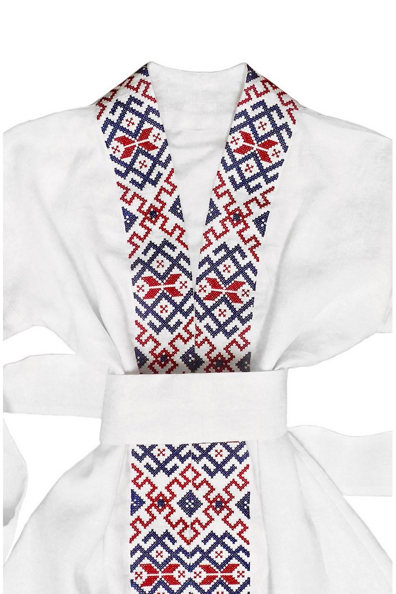 White linen original unique authentic traditional Ukrainian embroidery ...