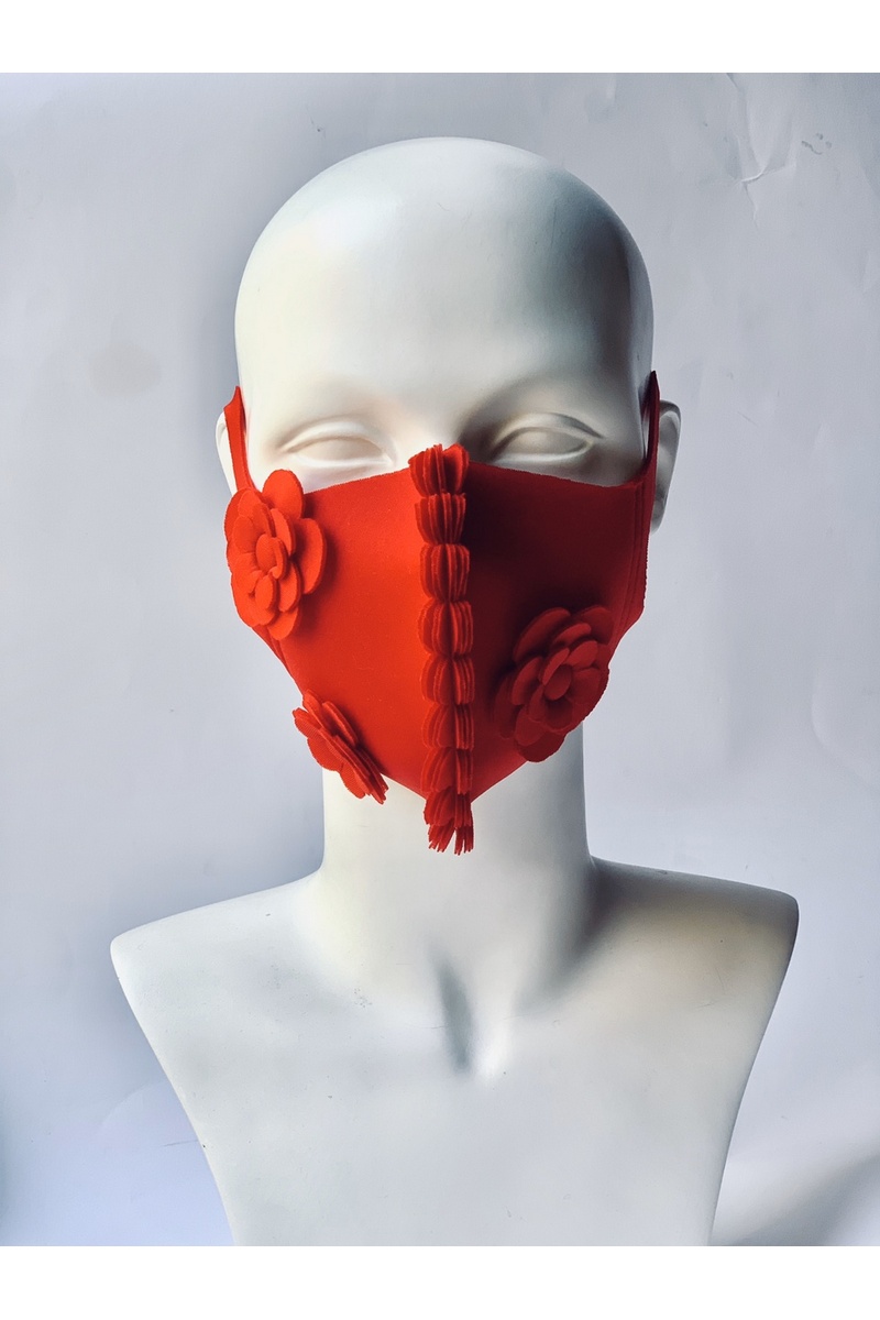 Red Neopren Protection Washable Adjustable Nose Wire Headgear Full Face ...